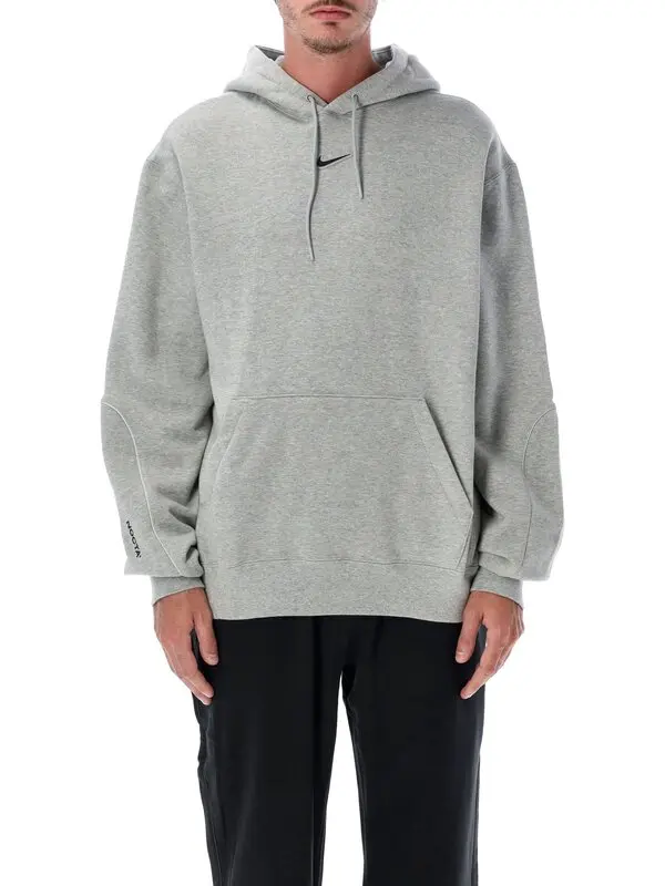 Nike Nocta Hooded Sweatshirt With Reflective Trim - Dark Grey Heather