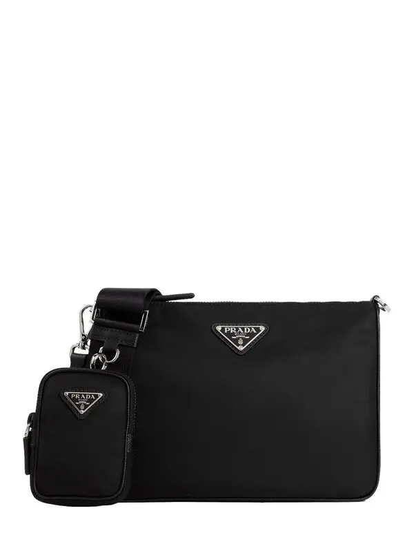 Prada Recycled Polyamide Mini Bandolier Bag - Black