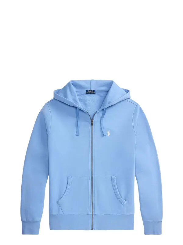 Ralph Lauren Classic Fit Zip-up Hoodie For Fw25 - Light Blue