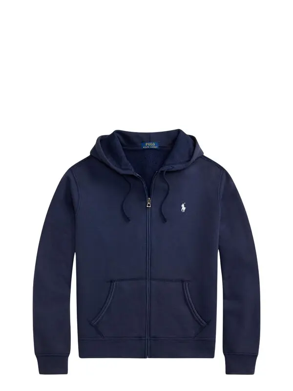 Ralph Lauren Classic Fit Zip-up Hoodie For Fw25 - Navy