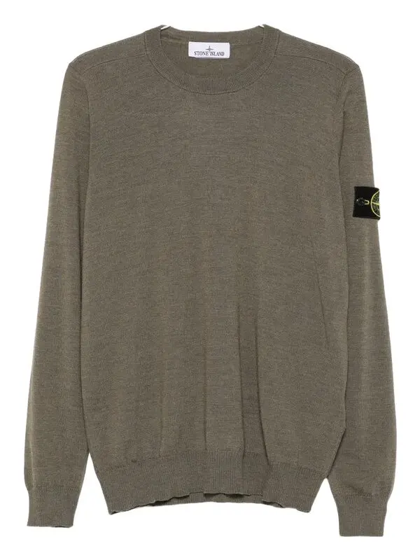 Stone Island Wool Crewneck Sweater - Green