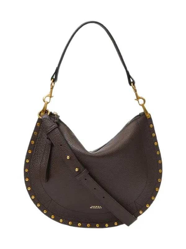 Isabel Marant Étoile Oskan Soft Leather Crossbody Bag With Stud Embellishments - Brown