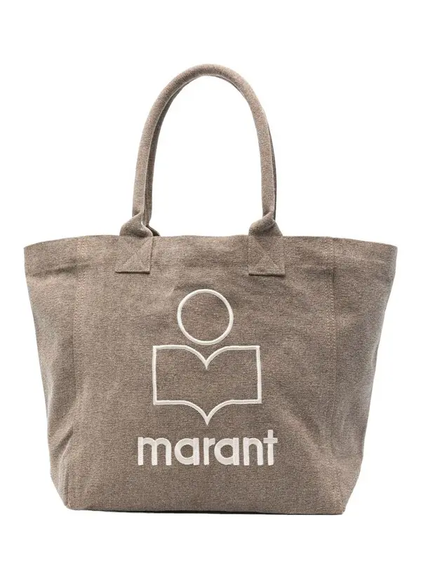 Isabel Marant Étoile Yenky Embroidered Cotton Tote Bag - Green