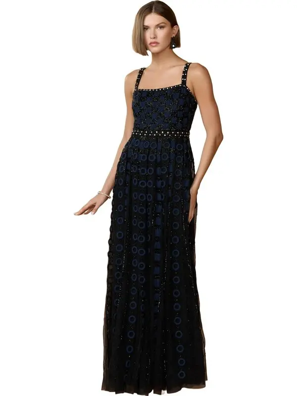 MAC DUGGAL COLLECTION Embellished Sleeveless A-line Gown - Black
