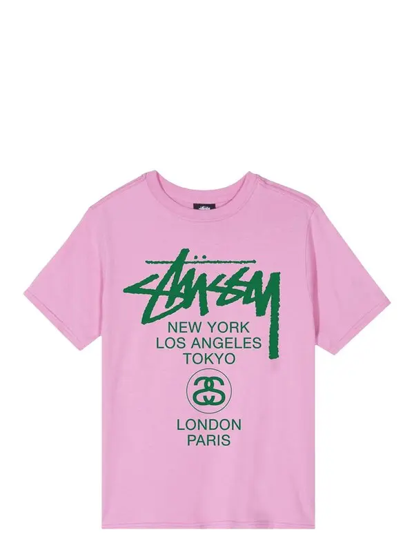 StÜssy World Tour T-shirt - Pink