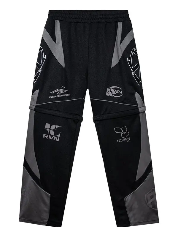 REVENGE Racer Patch Convertible Pants - Black