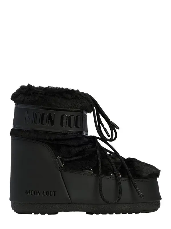 Moon Boot Icon Faux-fur Low Boot - Black
