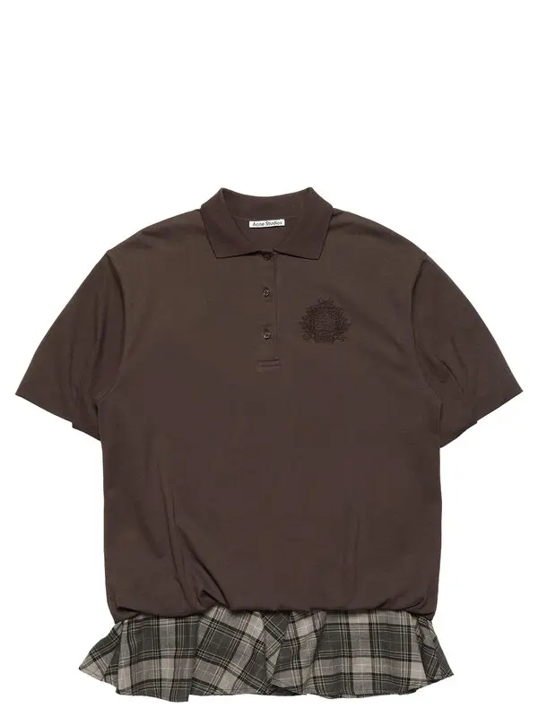 Acne Studios Layered Polo Dress - Brown