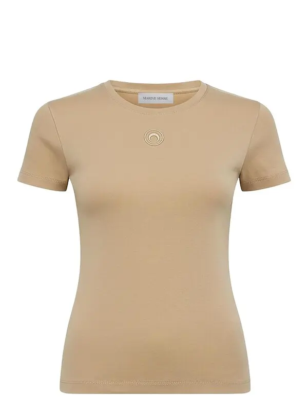 MARINE SERRE Faded Moon Short-sleeve T-shirt - Tan