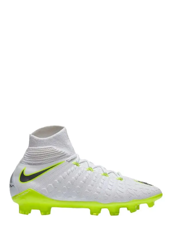 Nike Hypervenom Phantom 3 Elite Df Fg Gs Athletic Lace Up Sneakers - White