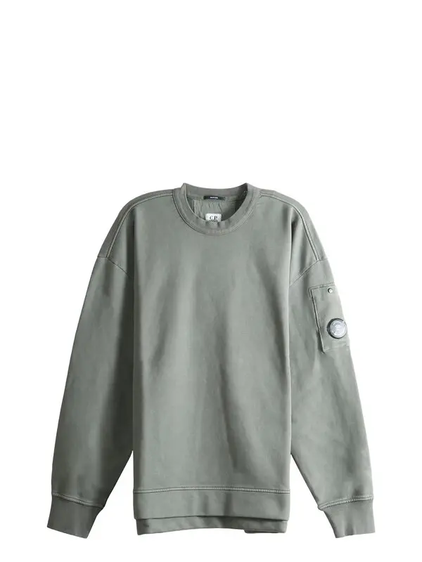 C.P. COMPANY Crewneck Sweatshirt With Lens Detail - Grey