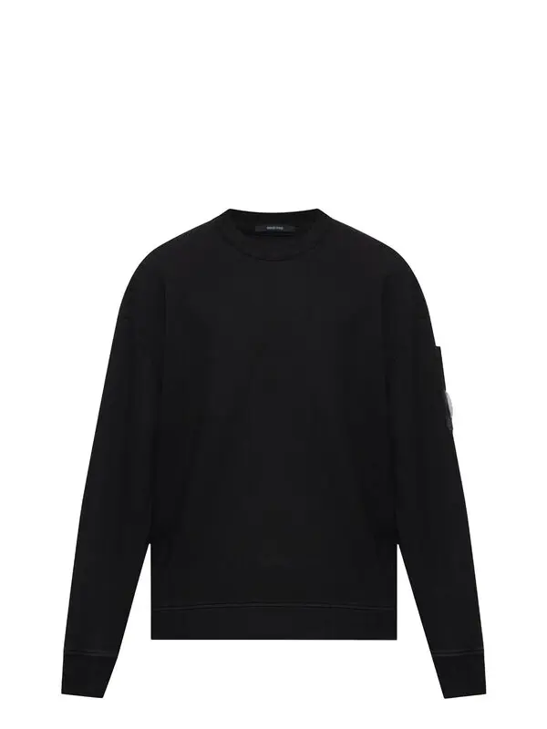C.P. COMPANY Crewneck Sweatshirt With Lens Detail - Black