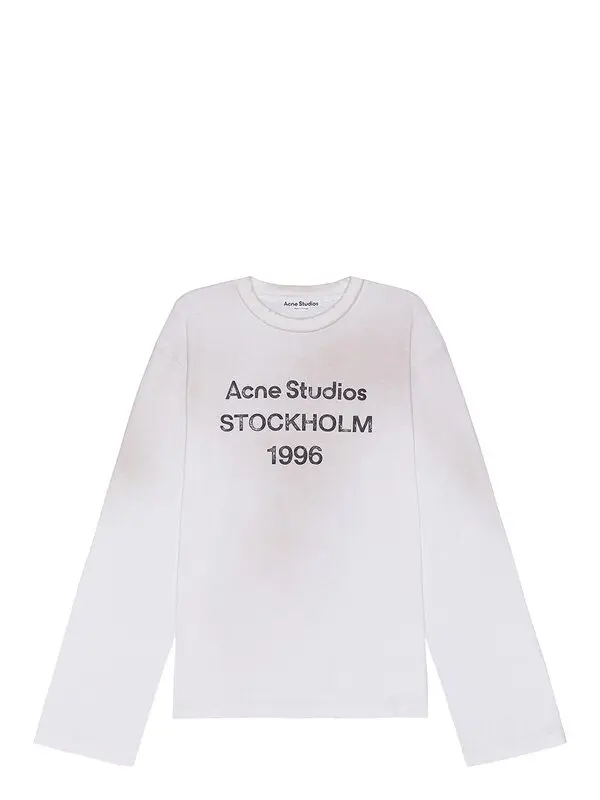 Acne Studios Long Sleeve Crew Neck T-shirt - White