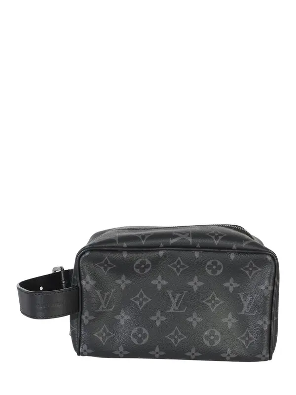 LOUIS VUITTON Monogram Eclipse Canvas Locker Dopp Kit Toiletry Pouch - Black