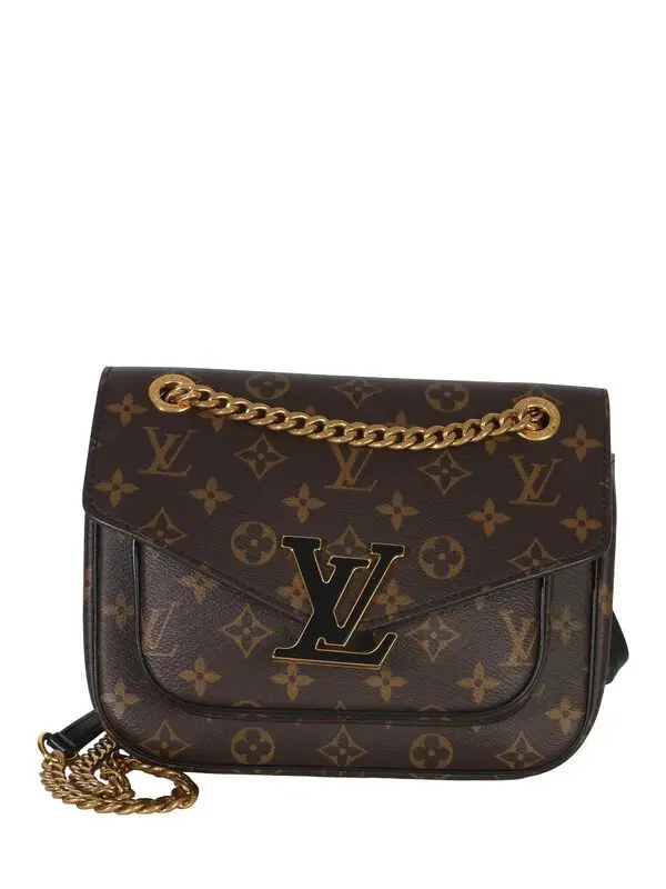LOUIS VUITTON Monogram Canvas Passy Shoulder Bag - Brown