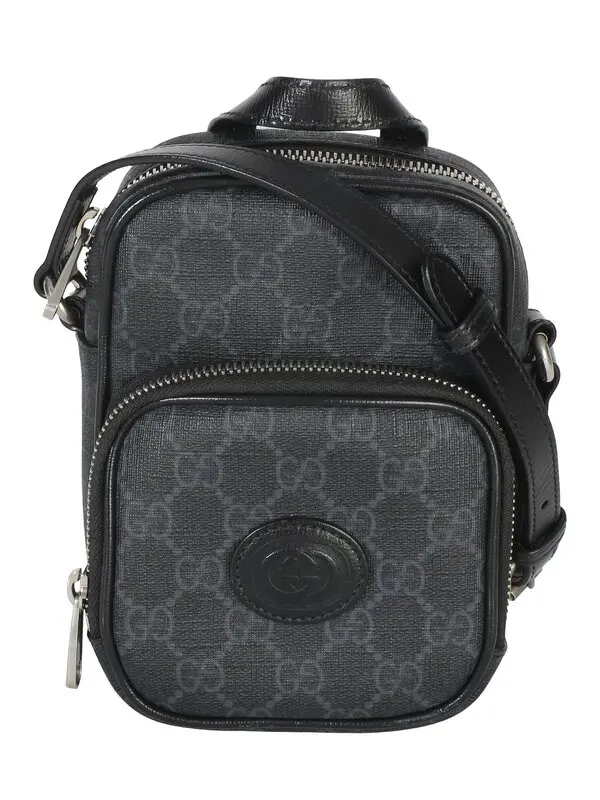 Gucci Gg Supreme Crossbody Bag - Black