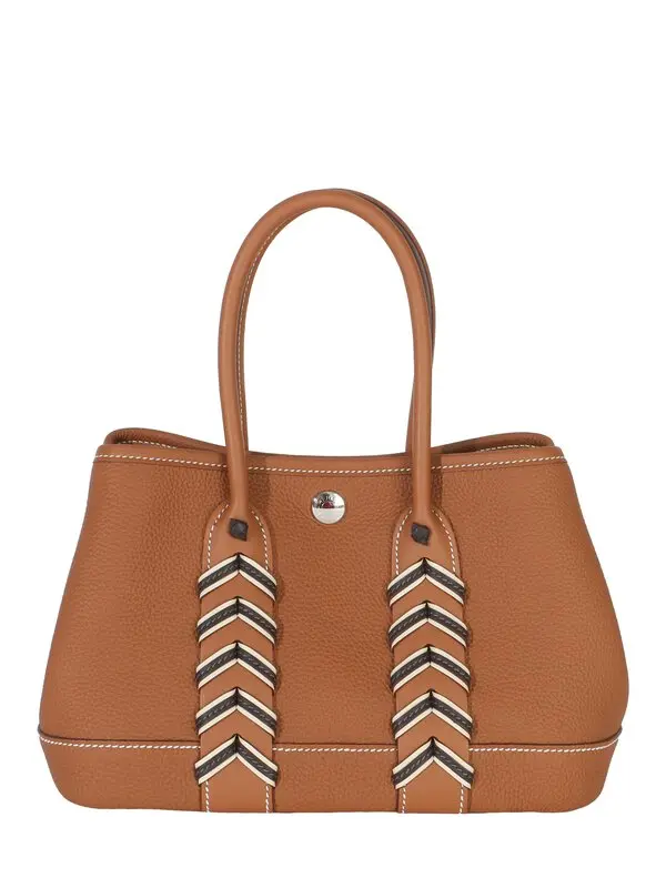 Hermès Neo Garden 23 Top Handle Bag In Leather With Silver-tone Hardware - Brown