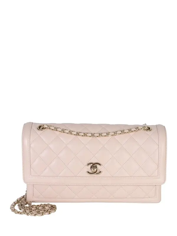 Chanel Light Quilted Lambskin Hanbok Flap Bag - Pink