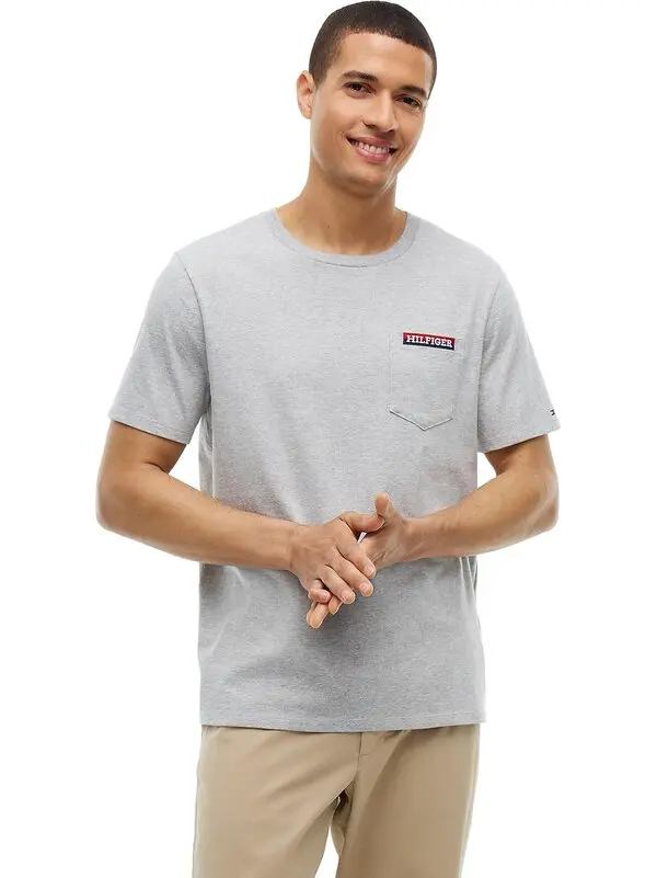 Tommy Hilfiger Hilfiger Logo Pocket T-shirt - Grey Heather