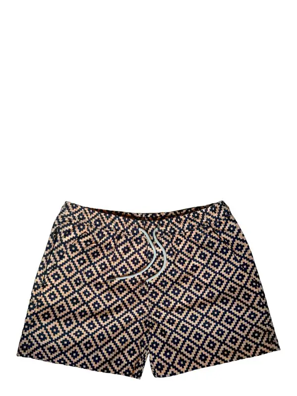 BDXY STUDIO The Frame' Cross Swim Shorts - Brown