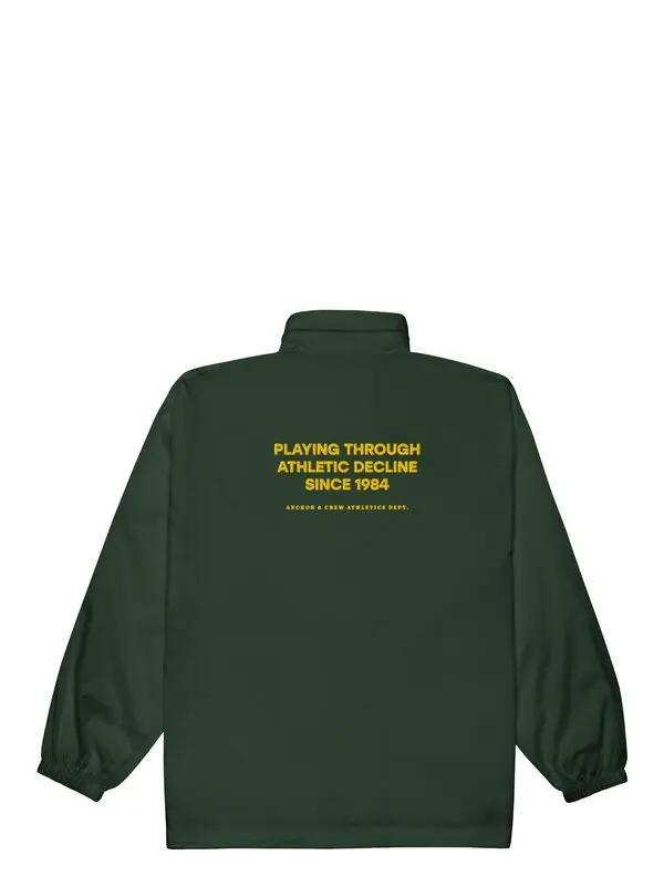 ANCHOR & CREW Athletic Decline Sports Club League Embroidered Windbreaker - Green