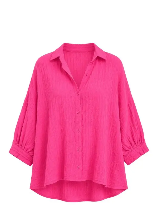 MUCHE & MUCHETTE Dobby Lycra Cotton Shirt - Pink