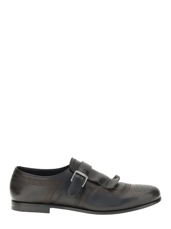 Church's Shanghai Loafers With Houndstooth Wool Inserts - Black