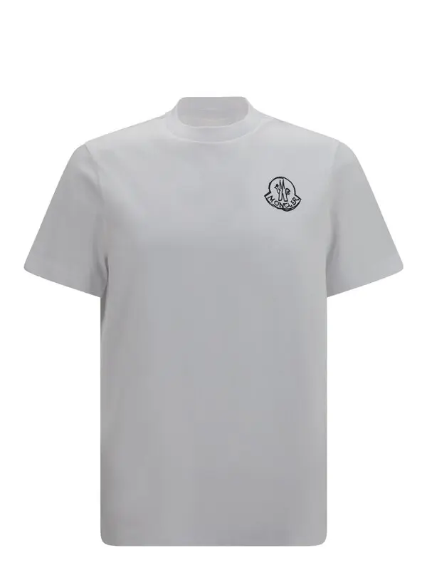 Moncler Logo Patch Cotton Jersey T-shirt - White