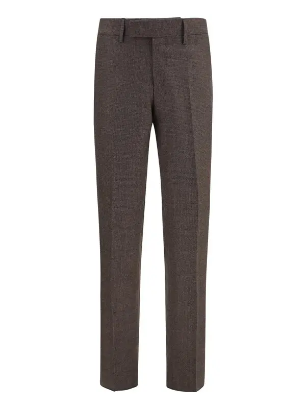 LARDINI Tailored Viscose Pants - Brown