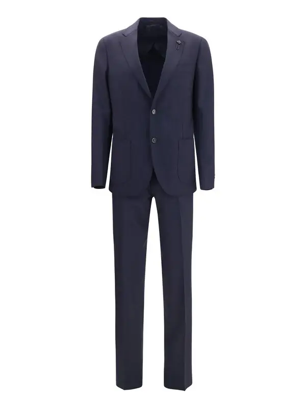 LARDINI Wool-blend Tailored Suit - Blue