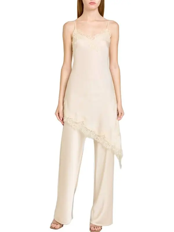 WAYF Helene Lace Trim Cami - Cream