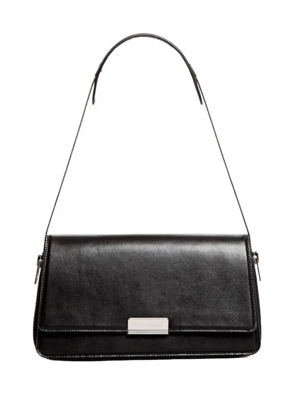 Alexander Wang Medium Siren Leather Shoulder Bag - Black