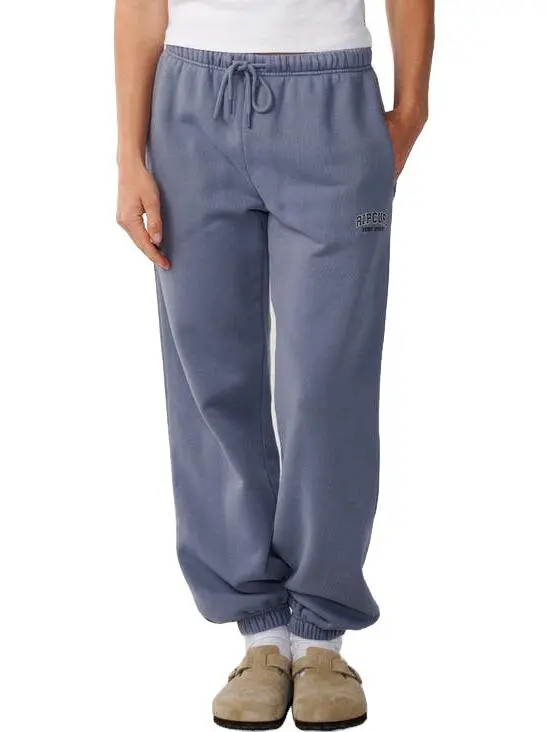 Rip Curl Varsity Sports Cotton Track Joggers - Blue Grey