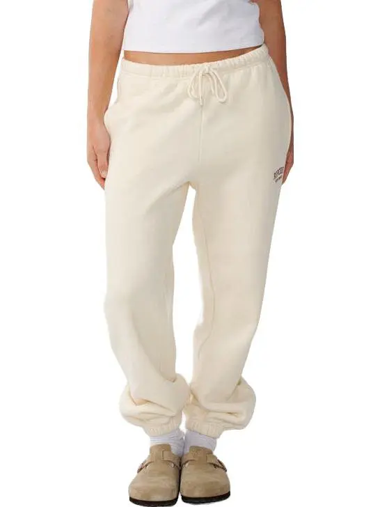 Rip Curl Varsity Sports Cotton Track Joggers - Bone