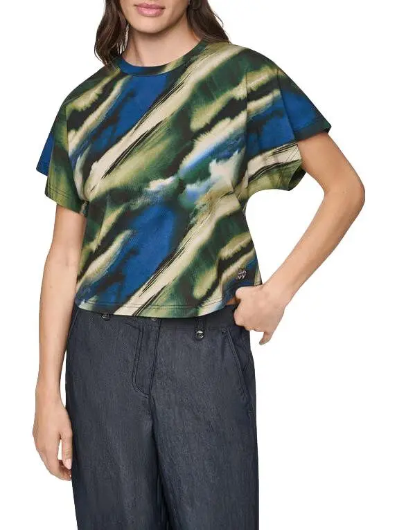 Dkny Printed Dolman Sleeve Top - Brushed Rinse