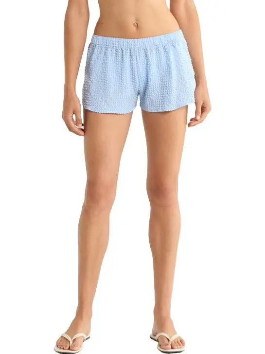 Hunza G Seersucker Minishorts - Cornflower