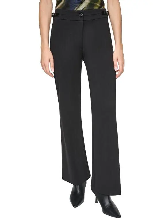 Dkny Soho Fit & Flare Ponte Pants - Black