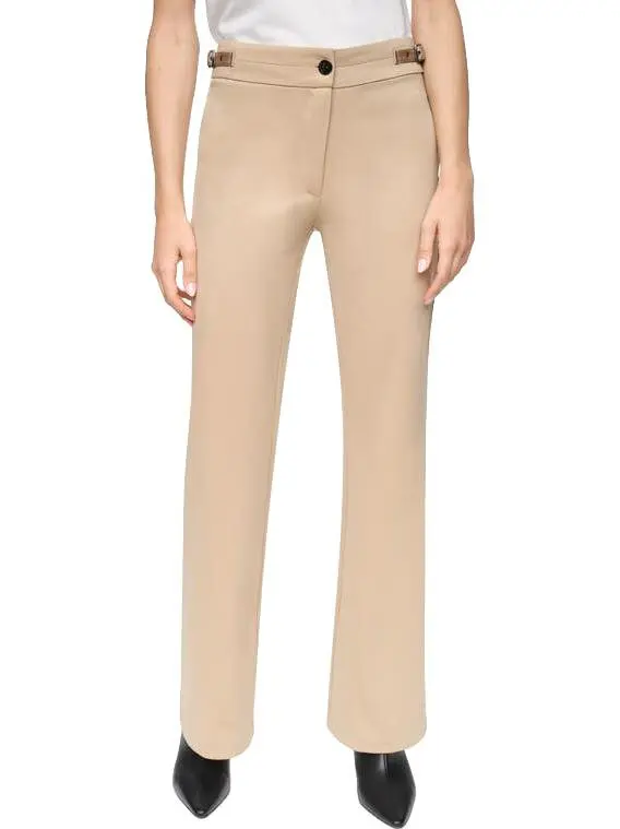 Dkny Soho Fit & Flare Ponte Pants - Travertine