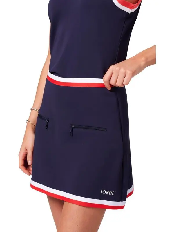 JORDE Kennedy Skirt With Built-in Shorts - Navy