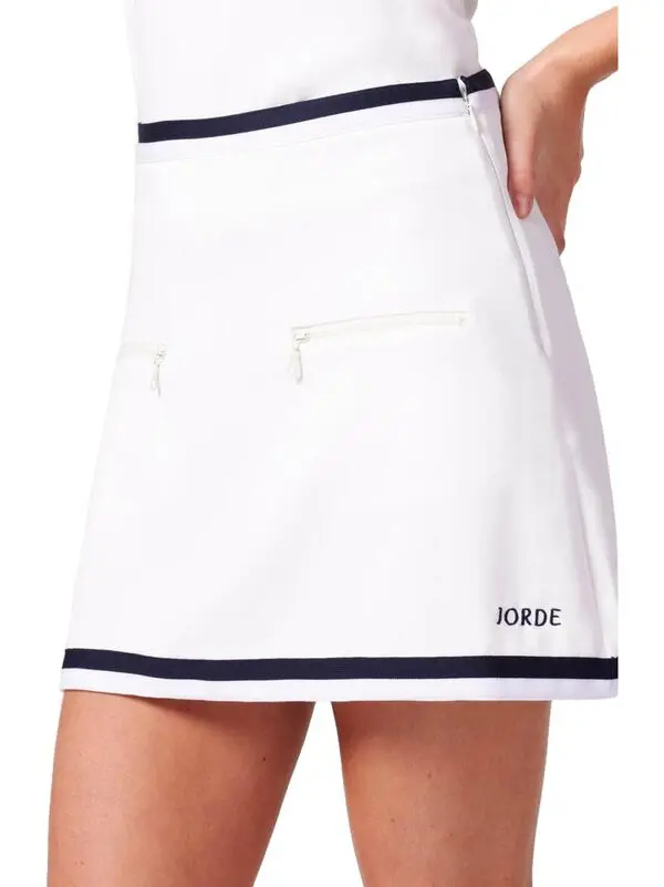JORDE Kennedy Skirt With Built-in Shorts - Snow