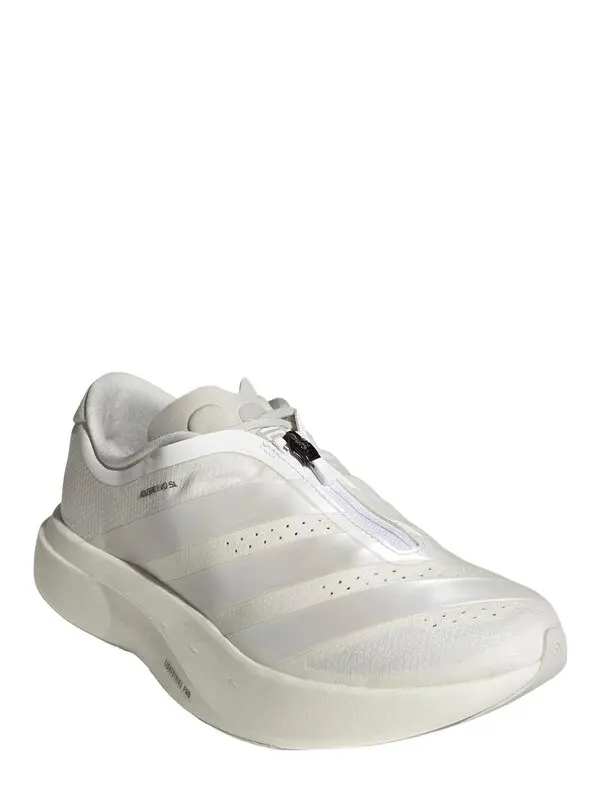 Adidas Adizero Evo Sl Zip Running Shoe - White/zero Met/orbit Grey