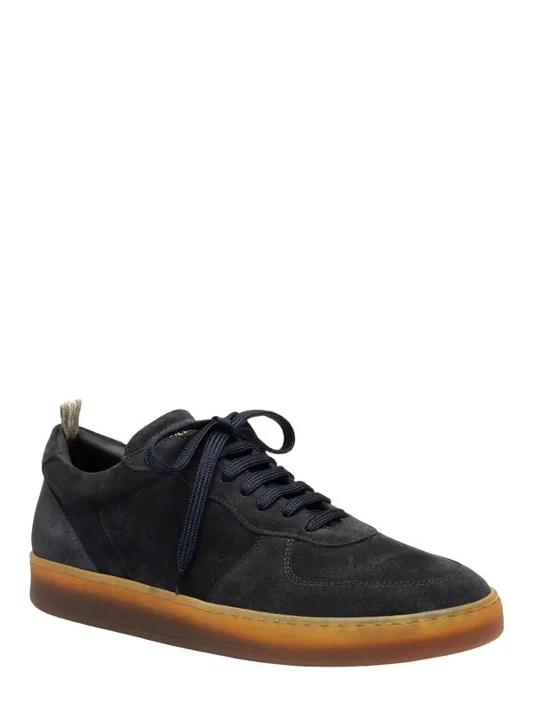Officine Creative Suede Low Top Sneakers - Dark Blue
