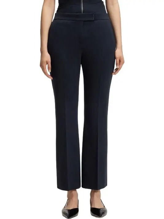 BOSS Talia Flared Crop Ponte Pants - Sky Captain