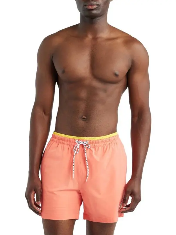 CHUBBIES The Peach Perfects 5.5-inch Swim Trunks - Coral