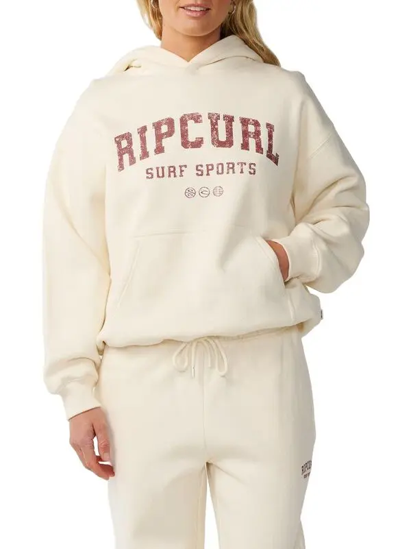 Rip Curl Varsity Sports Hoodie - Bone