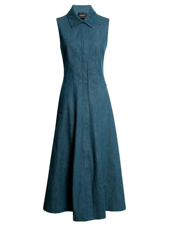 Akris Sleeveless Stretch Denim Dress - Ottanio