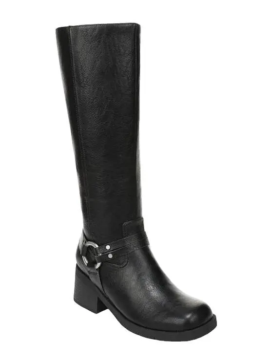 Dr. Scholl'S Joplin West Knee High Boot With Side Zip And Cushioned Footbed - Black