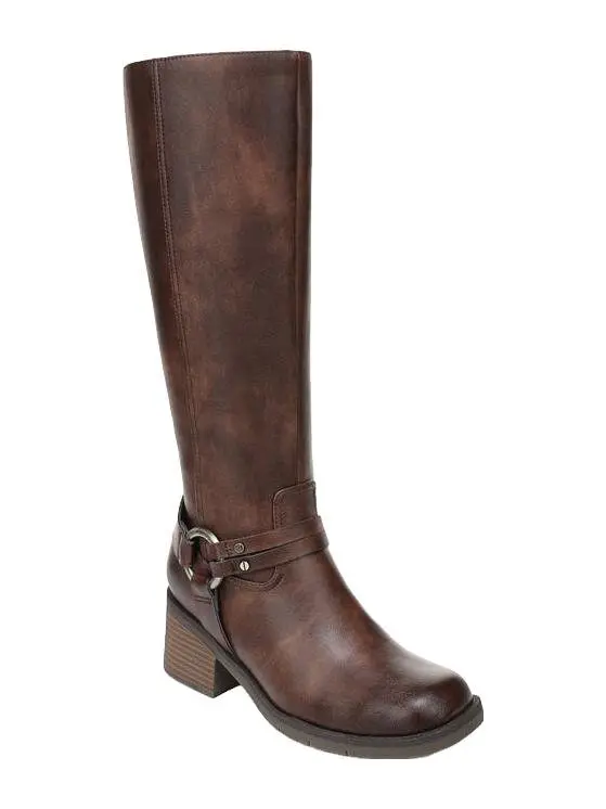 Dr. Scholl'S Joplin West Knee High Boot With Side Zip And Cushioned Footbed - Walnut Brown