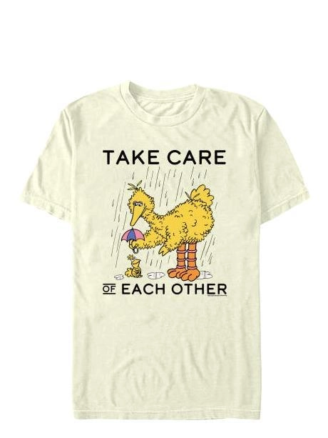 SESAME STREET® Take Care Of Each Other Short Sleeve Graphic T-shirt - Beige
