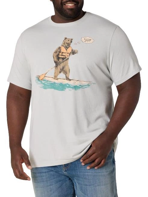 Lucky Brand Big & Tall Sup Bear T-shirt - Green